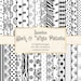 Nordic Digital Paper. Black, White Scandinavian Patterns. Hand Drawn ...