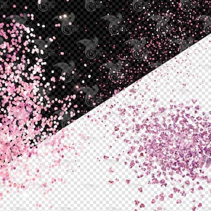 Pink Glitter Clipart Overlays - Digital Instant Download Glitter Clip ...