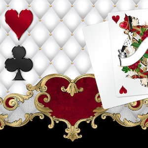 Queen of Hearts Digital Scrapbook Kit - Vintage Alice Adventures in ...