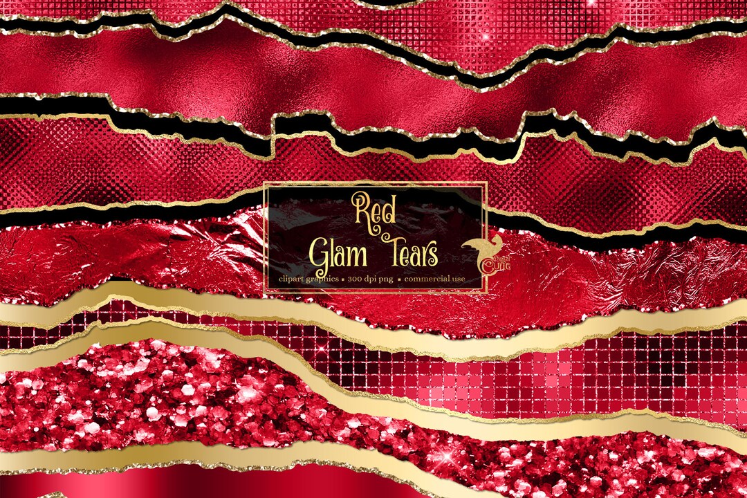 Red Glitter Tears Clipart – Foil Ripped Edge PNG Borders (digital) - Etsy