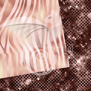 Rose Gold Safari Digital Paper - Seamless African Animal Print, Giraffe ...