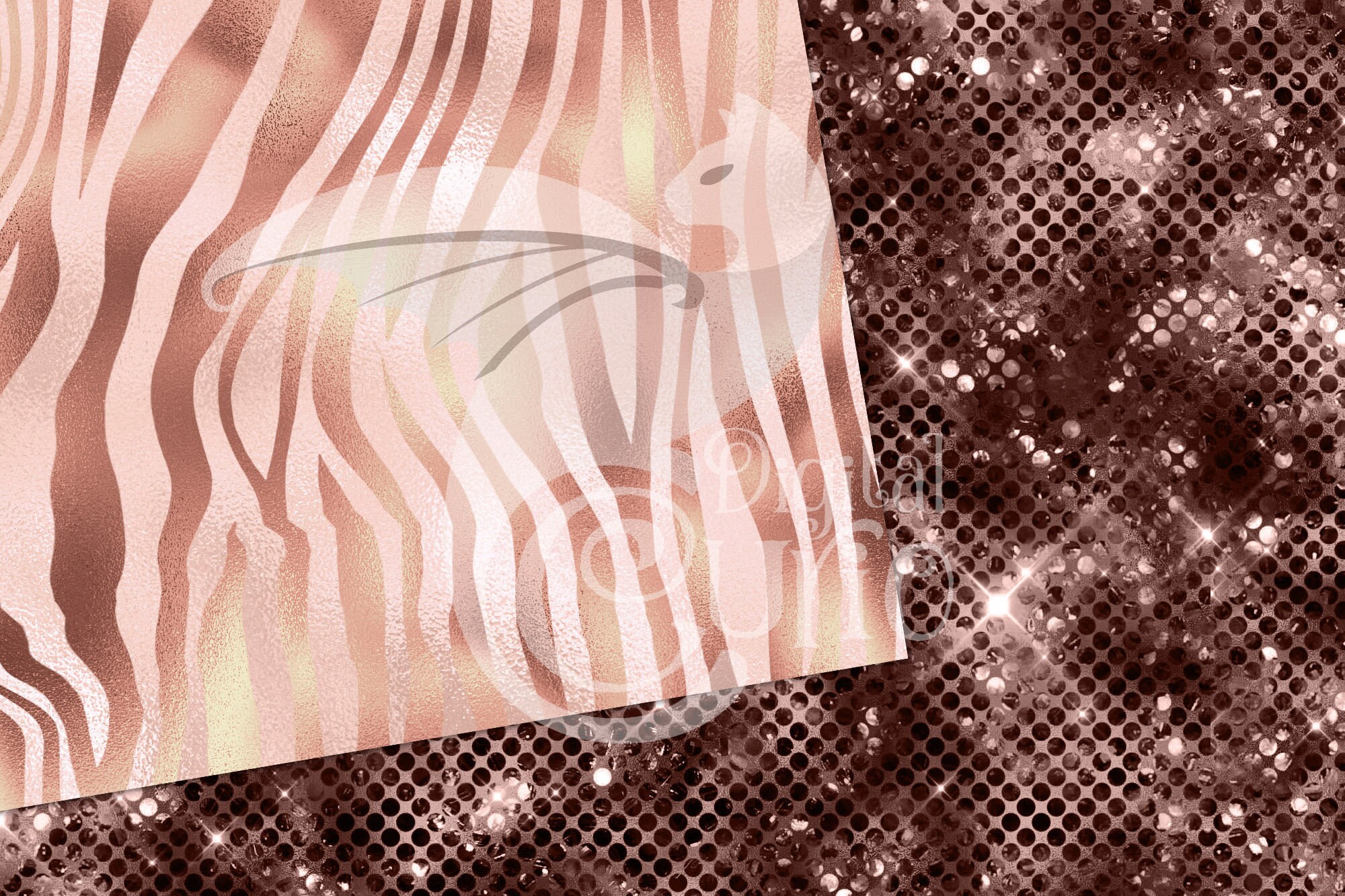 Rose Gold Safari Digital Paper Seamless African Animal - Etsy