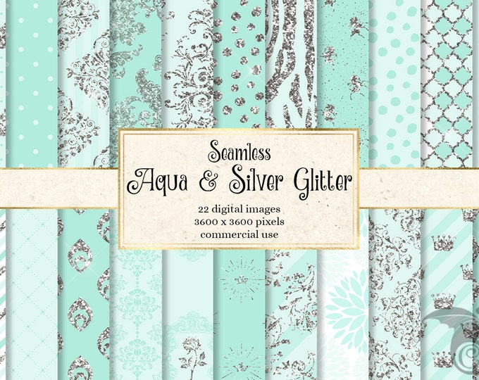 Blue and Gray Digital Paper, Seamless Patterns in Baby Blue and Grey ...