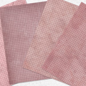 Distressed Pink Writing Paper, Notebook Digital Paper Grunge Junk ...