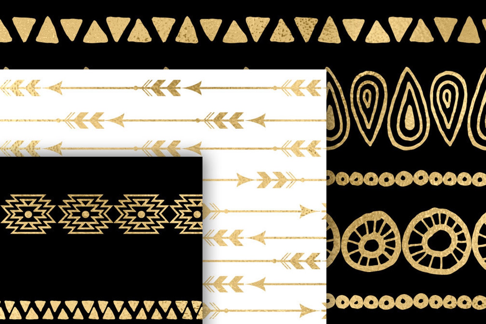 Bohemian Gold Digital Paper Seamless Gold Textures Gold Boho | Etsy