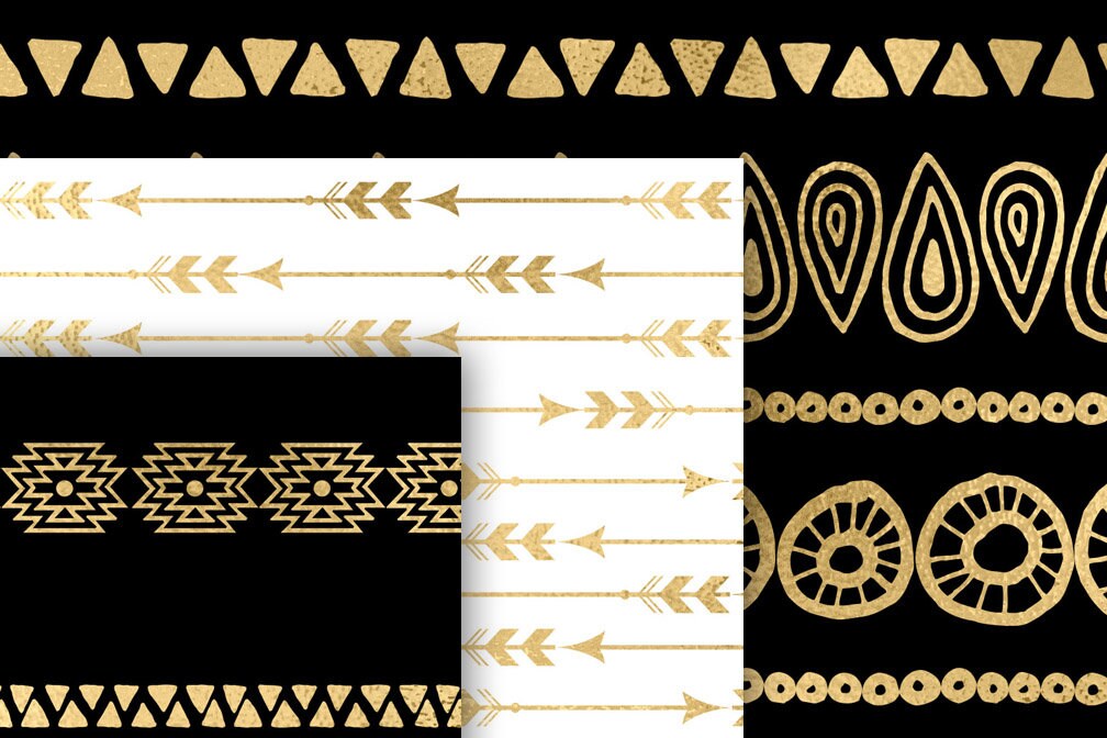 Bohemian Gold Digital Paper Seamless Gold Textures Gold Boho - Etsy