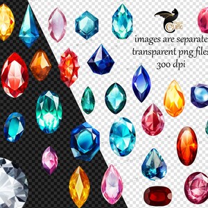 Gemstone Clipart - Mystical Magic Gems, Luxury Diamond PNG Format ...