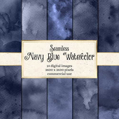 Watercolor BLUE Digital Paper Pack INSTANT Digital DOWNLOAD - Etsy