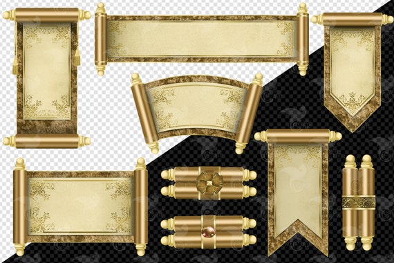 Gold Scroll Frame Clip Art