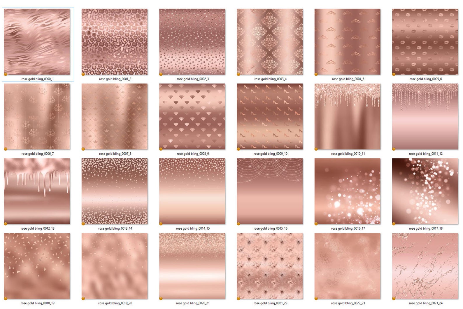 Rose Gold Bling Digital Paper Glitter and Foil Backgrounds - Etsy