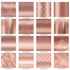 Rose Gold Bling Digital Paper, Glitter and Foil Backgrounds With ...