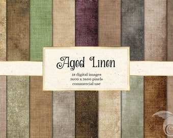 Grunge Linen Digital Paper Seamless Distressed Textures | Etsy