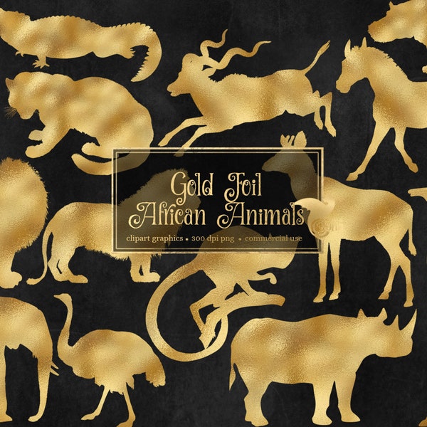 Gold Animals - Etsy