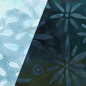 Blue Batik Digital Paper - Seamless Batik Digital Papers Instant ...