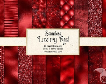 Red Digital Paper | Etsy