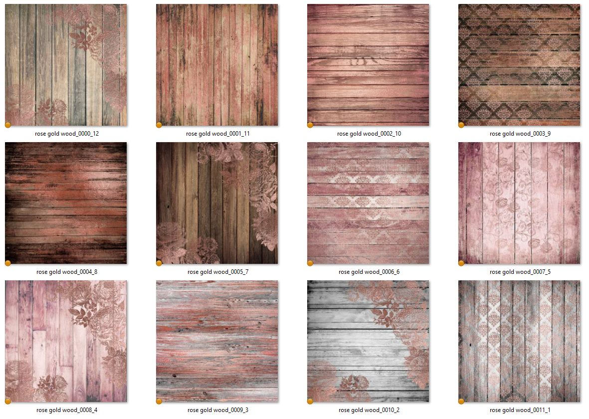 Rose Gold Wood Digital Paper Printable Scrapbook Paper - Etsy
