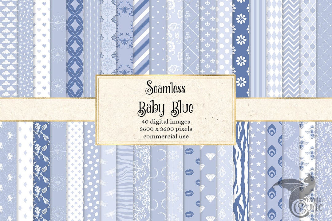 Baby Blue Digital Paper Pack, Seamless Patterns (digital Download) - Etsy