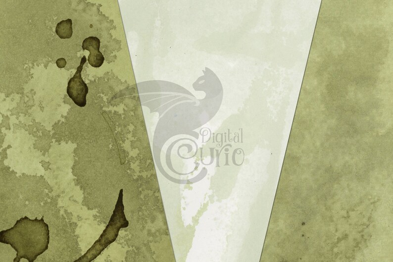 Green Tea Stain Textures - Digital Paper for Instant Download ...