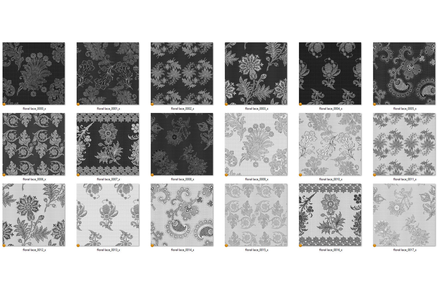 Black and White Floral Lace Digital Paper, Seamless Vintage Patterns ...