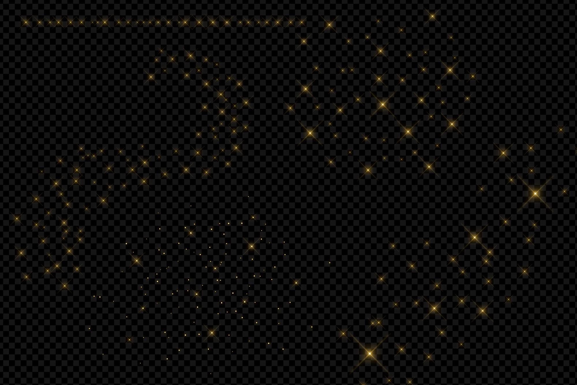 Gold Sparkle Overlays - Digital Clipart Graphics in PNG Format Instant ...