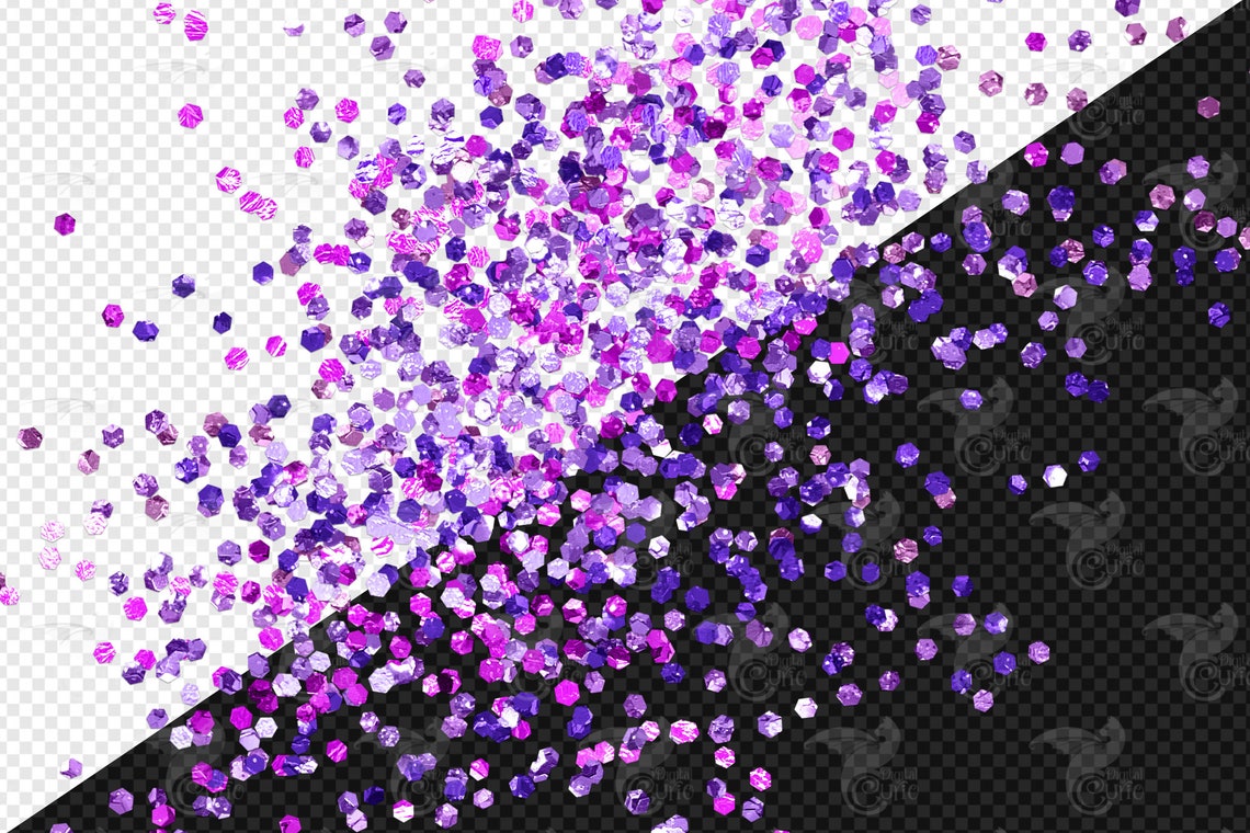 Chunky Purple Glitter Overlays Digital Glitter Png Overlays - Etsy