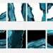 Teal and Silver Agate Borders, Digital Watercolor Geode PNG Overlays ...