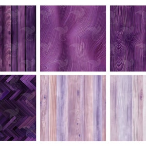 Purple Wood Textures Digital Paper, Seamless Rustic Wood Digital Paper ...