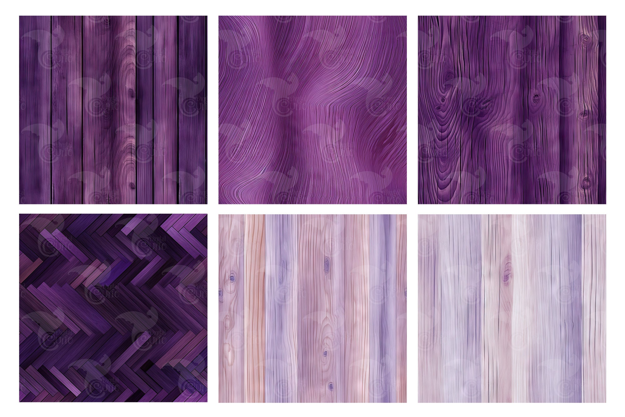 Purple Wood Textures Digital Paper, Seamless Rustic Planks (digital ...