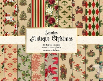 Vintage Christmas Scrapbook Paper | Etsy
