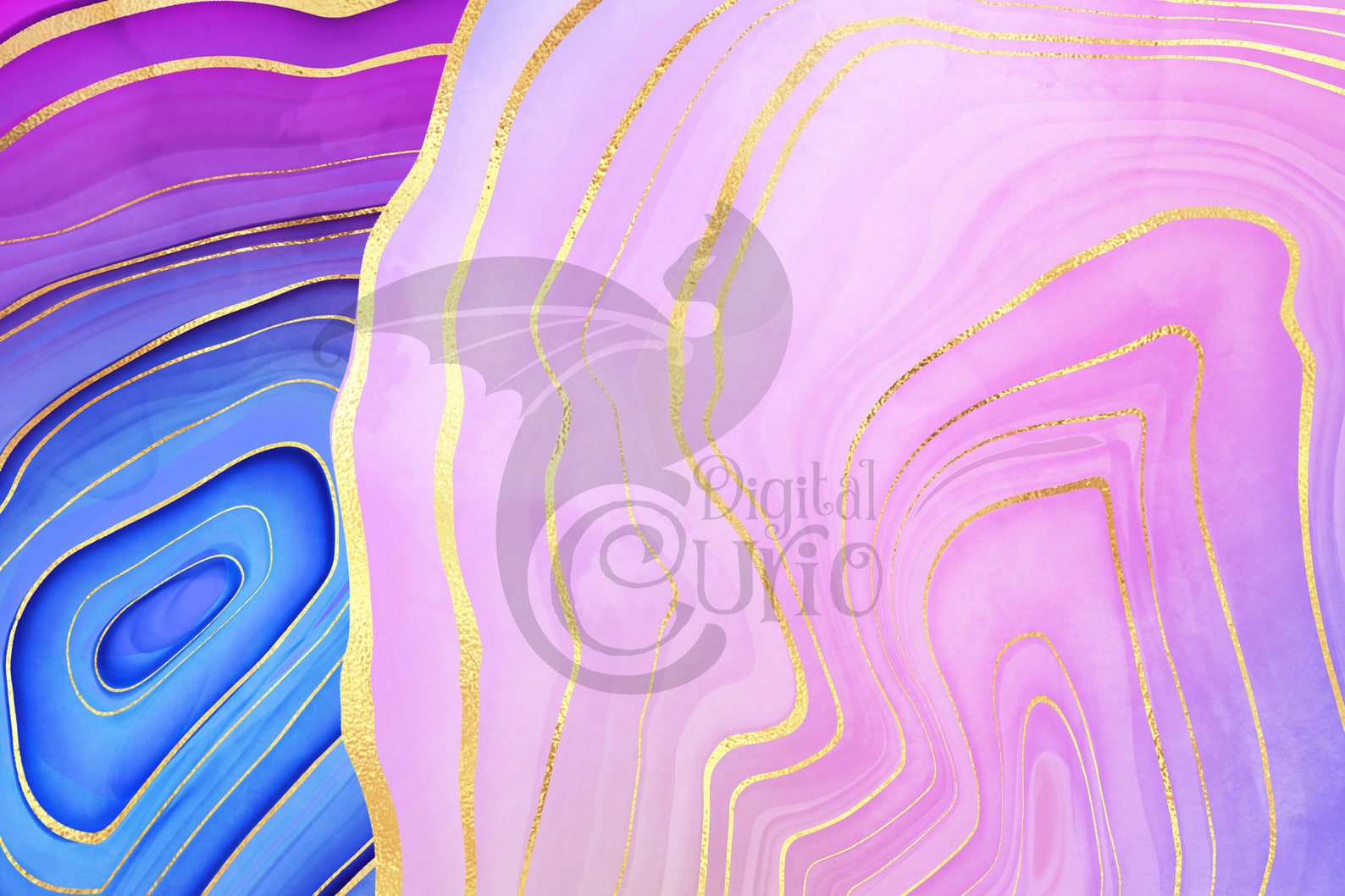 Watercolor Agate Clipart Agate Slices Geode Textures - Etsy