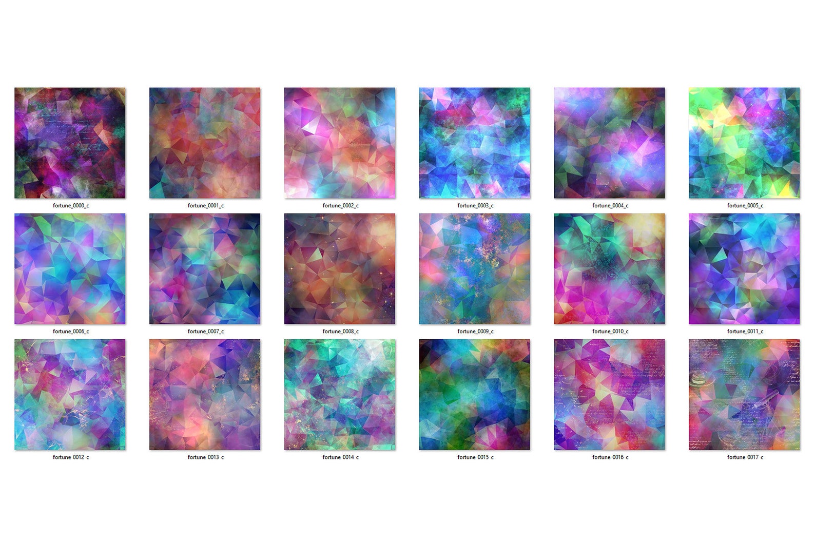 Crystal Fortune Digital Paper Mystical Textures With Starry - Etsy