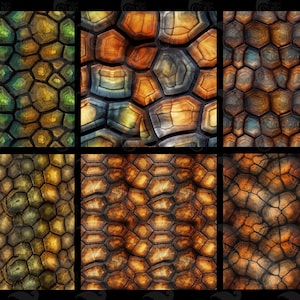 Turtle Shell Digital Paper - 20 Seamless Digital Tortoise and Turtle Shell Textures Instant ...