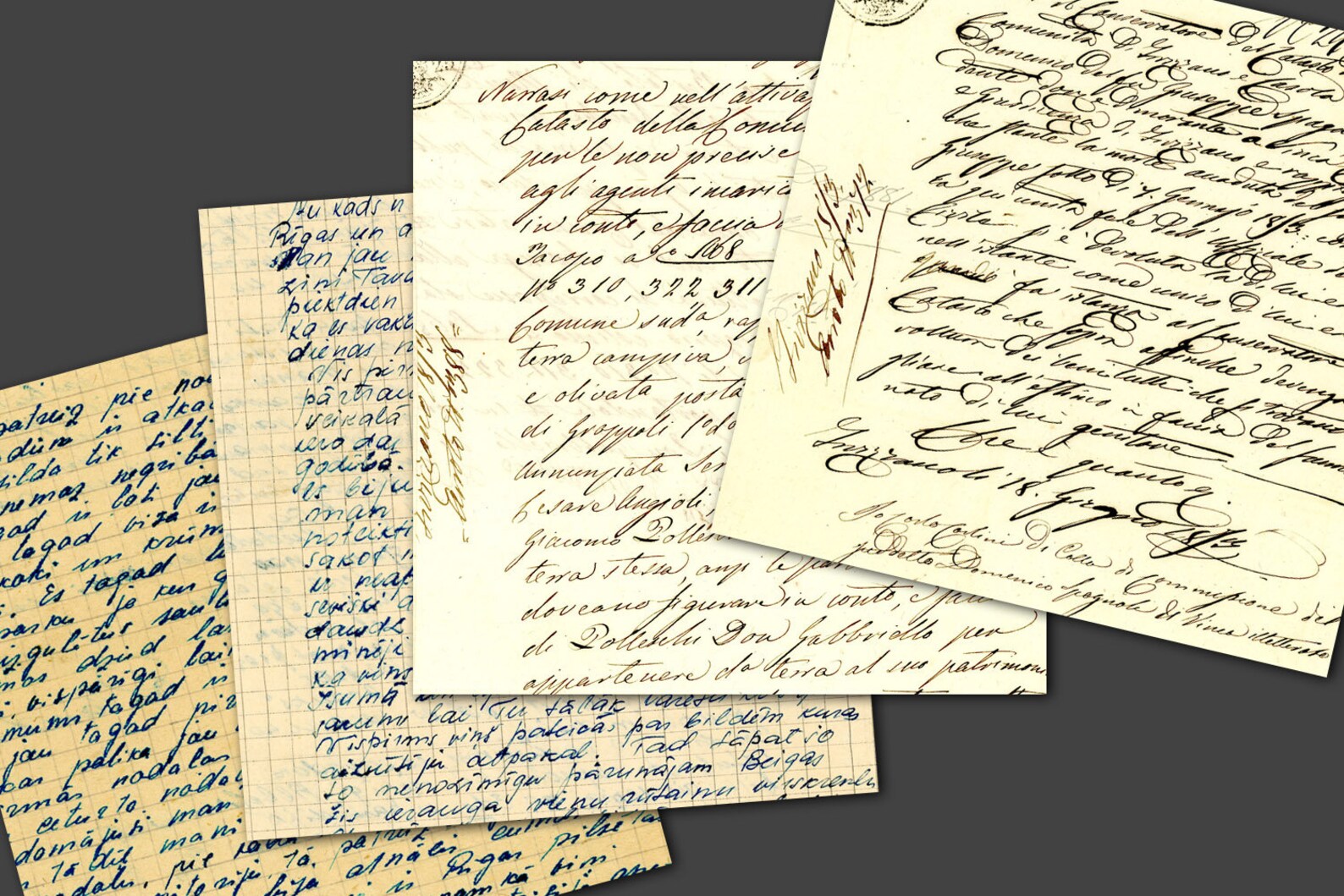 Vintage Handwriting Digital Paper Old Letters Old - Etsy