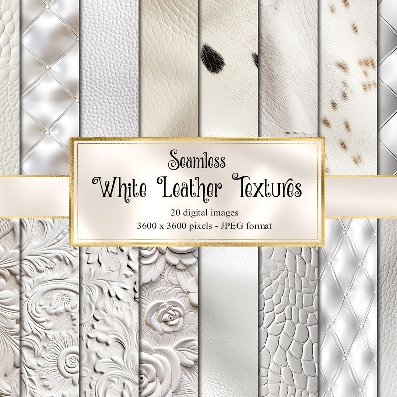 Cream Textured Leather - Etsy