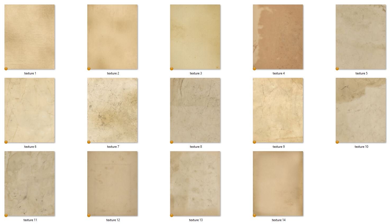 Aged Paper Textures, Vintage Digital Backgrounds (8.5x11, A4) (digital ...