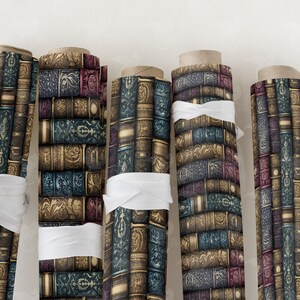 Fantasy Books Digital Paper, Seamless Grimoire Book Textures Printable ...