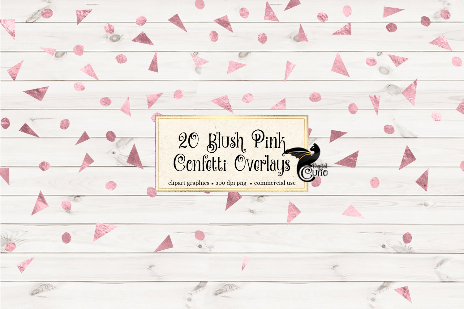 20 Blush Pink Confetti Overlays in PNG Format With Transparent - Etsy