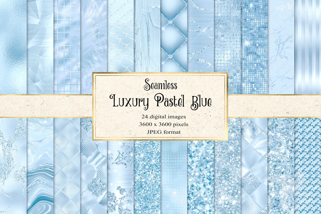 Pastel Blue Glitter Digital Paper, Tufted Texture, Scrapbook ...