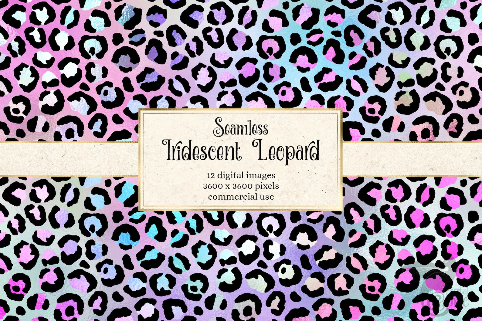 Iridescent Leopard Print Digital Paper Seamless Cheetah Skin - Etsy