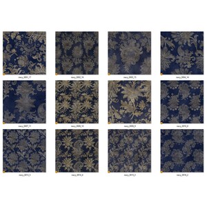 Navy Floral Velvet Digital Paper, Seamless Gold Damask Flower Patterns ...