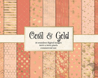 Coral Peach Gold - Etsy