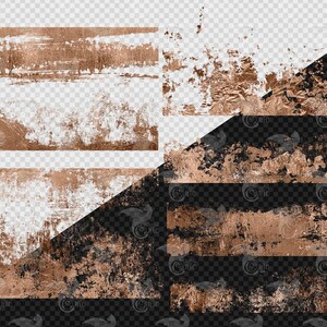 Rose Gold Flake Borders Clip Art - Faux Gold Foil Digital Border ...