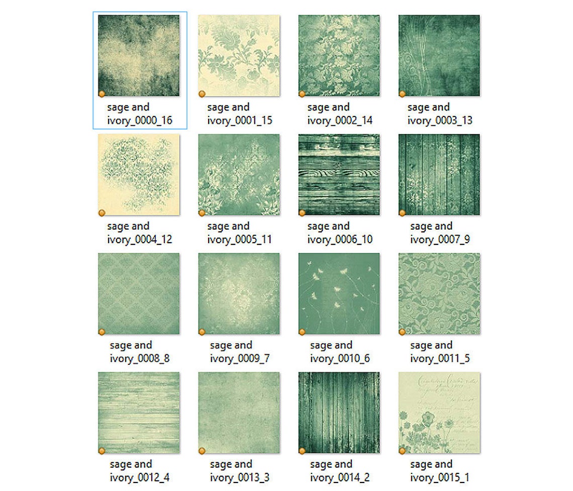 Sage and Ivory Digital Paper Vintage Grunge Distressed Green - Etsy