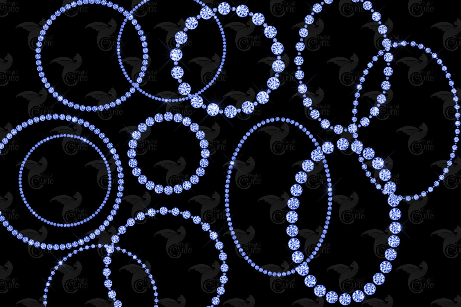 Sapphire Frames Clipart Glam Wedding Bling Frame Clip Art Png - Etsy