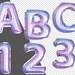 Blue and Purple Foil Balloon Alphabet Clip Art - Iridescent Digital ...