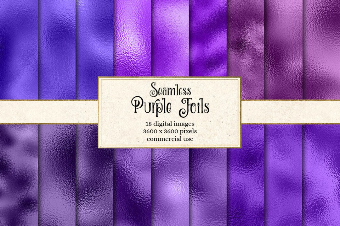 Purple Foil Digital Paper, Seamless Purple Foil Textures, Shimmer ...