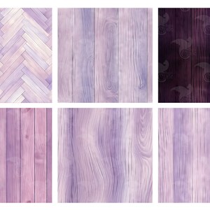 Purple Wood Textures Digital Paper, Seamless Rustic Wood Digital Paper ...