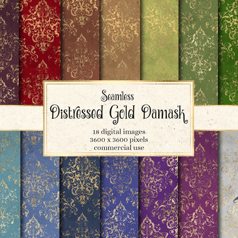 Damask Digital Paper - Etsy