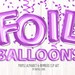 Purple Foil Balloon Alphabet Clip Art – Party Graphics (digital ...