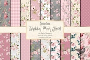 Seamless Neutral Digital Paper Pack, Neutral Flowers and Leaves Paper ...